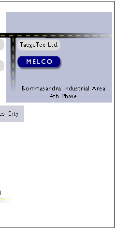 Melco Engraving Inc., Bangalore, India - Route Map